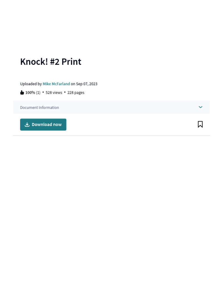 Knock! #2 Print - PDF | PDF | Scribd | Social Information Processing