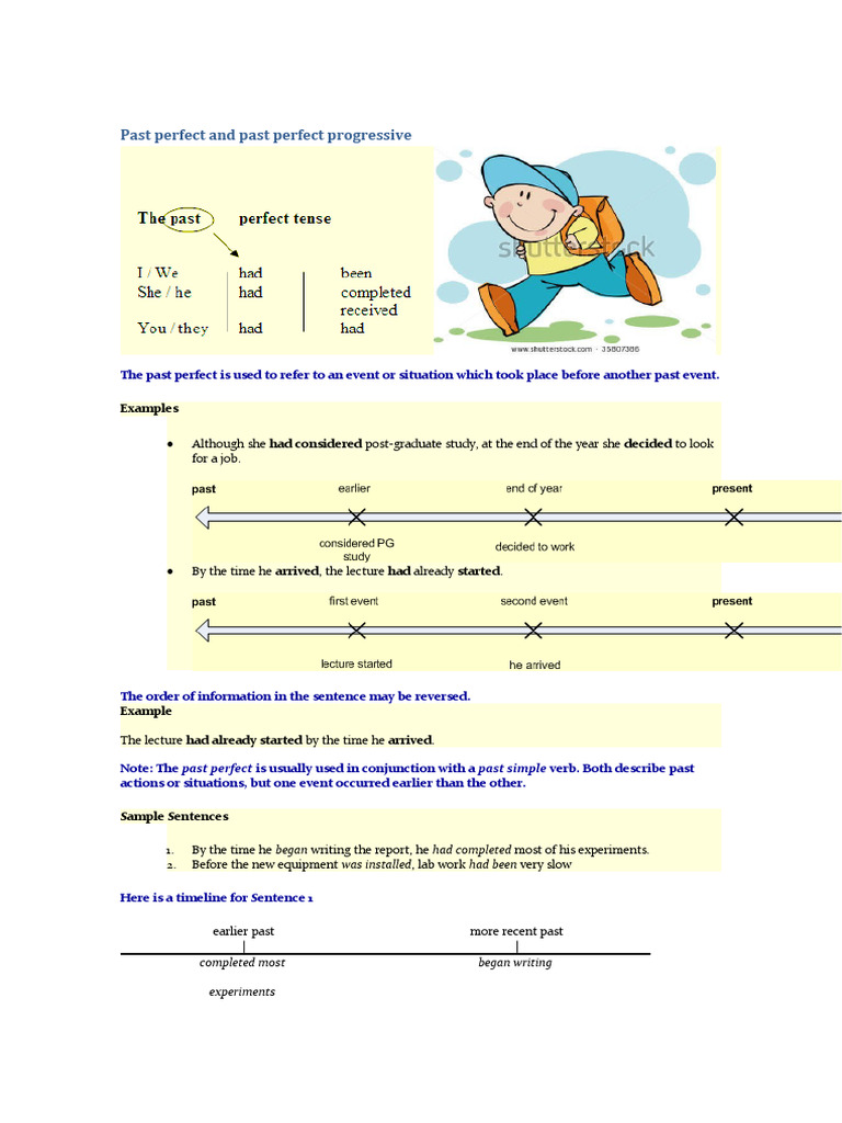 Past Perfect and Past Perfect Progressive | PDF