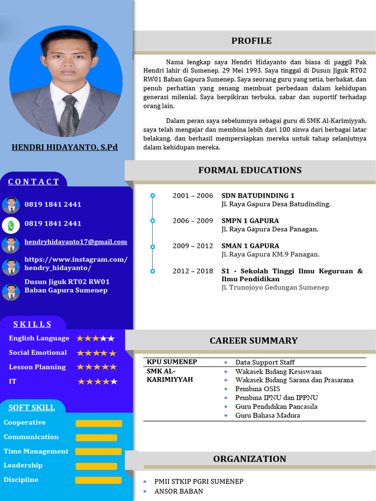 Curriculum Vitae Terbaru Office 2010 | PDF