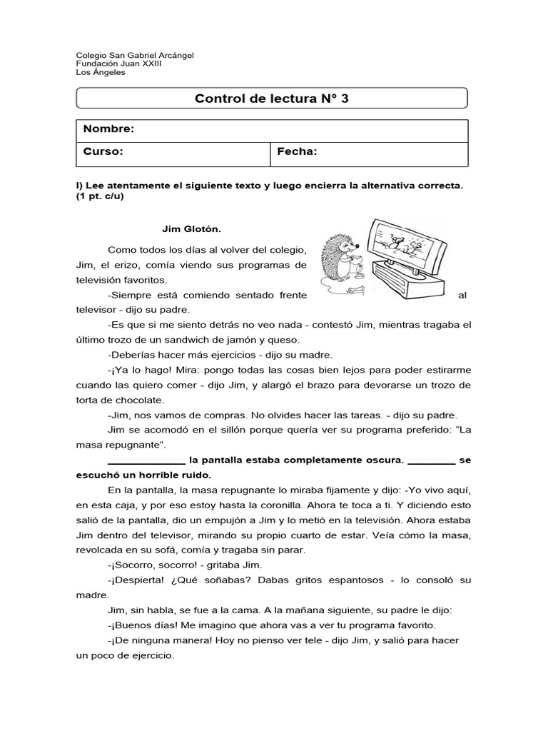 Control Lectura 3 | PDF