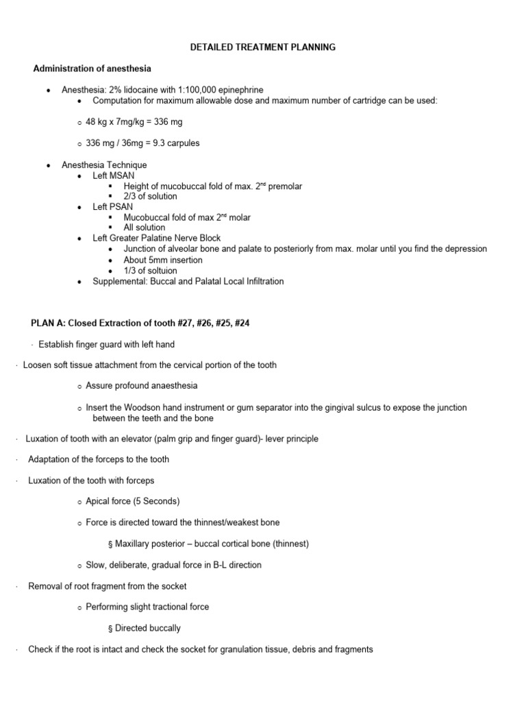 1st Exo Detailed Treatment, 2nd PX | PDF | Mouth | Tooth
