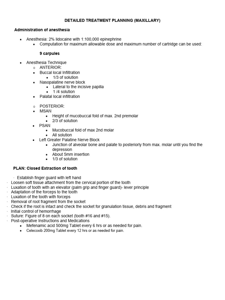 General Treatment Planning (Both Patients) | PDF | Clinical Medicine ...