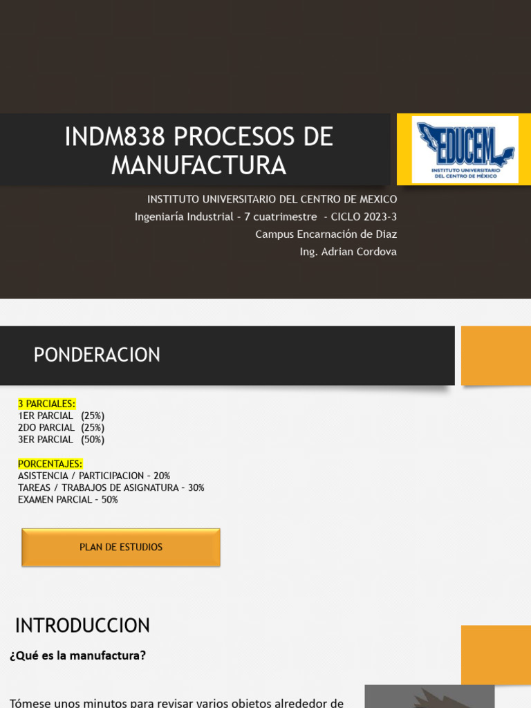 Indm838 - Procesos de Manufactura 1 | PDF | Calor | Rieles