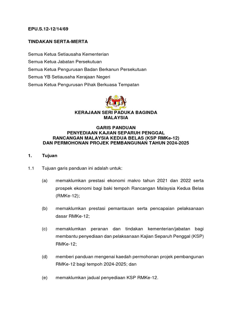 GP Penyedian Kajian Separuh Penggal RMK 12 | PDF