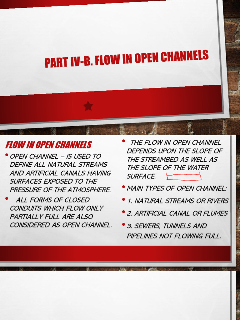 HYBP 324 PART IVB. Flow in Open Channel Autosaved 2-1 | PDF | Mechanical Engineering | Fluid ...
