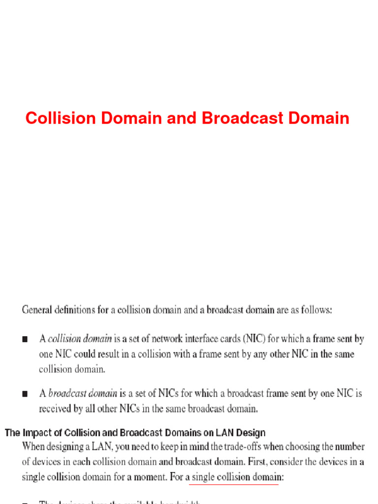 TMP Study Collision Broadcast Domains Last | PDF | Home & Garden