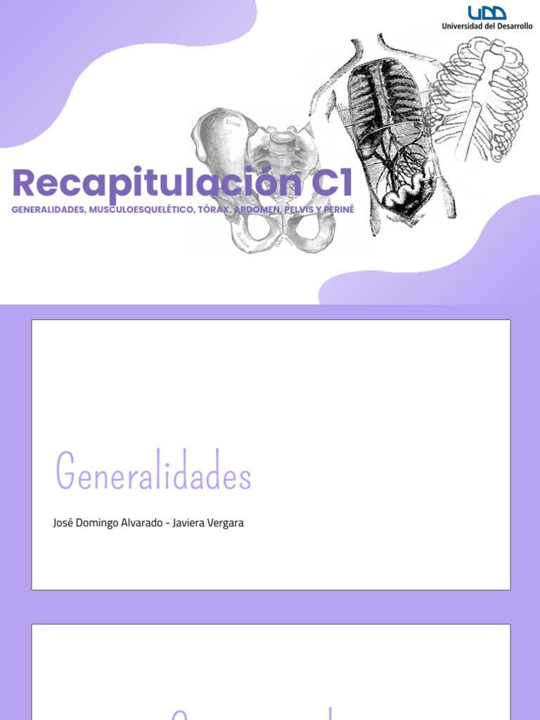 Recapitulación C1 | PDF | Tórax | Abdomen