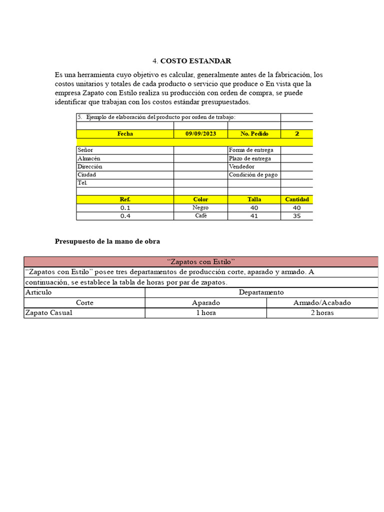 Practico Costos | PDF | Presupuesto | Economias