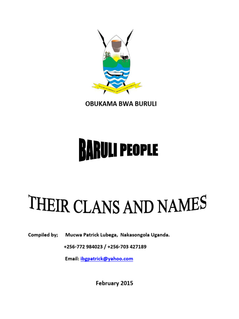 Clans and Names of Baruli People in Ugan | PDF