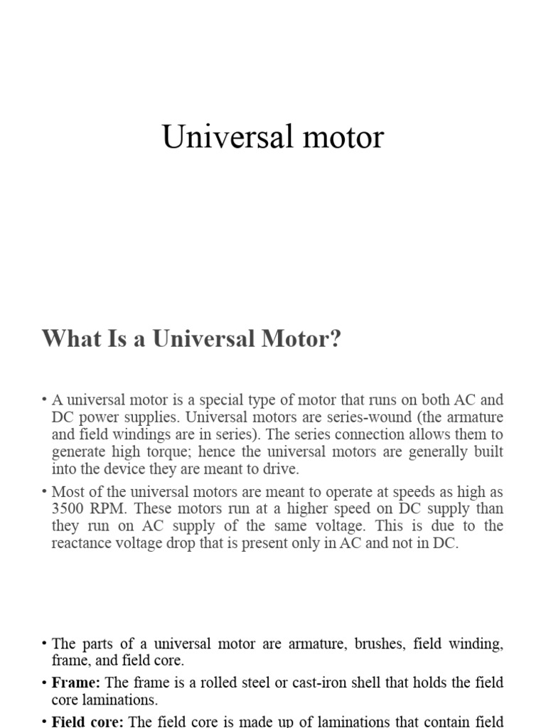 Universal Motor and Stepper Motor | PDF | Electric Motor | Materials ...