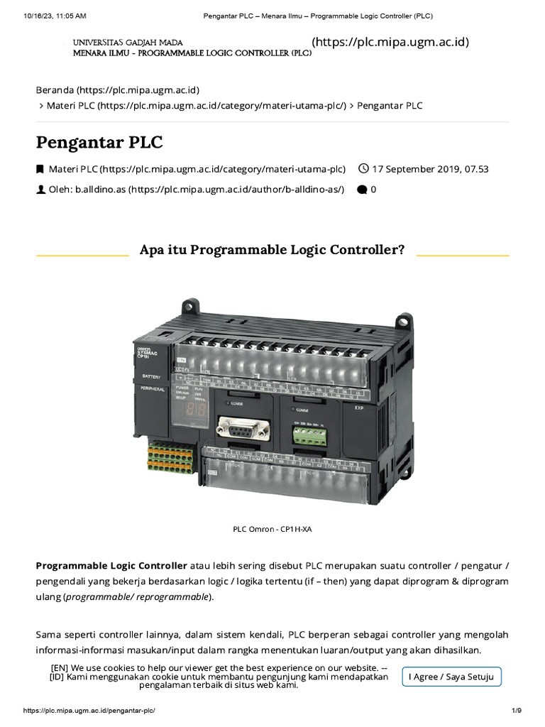 Pengantar PLC – Menara Ilmu – Programmable Logic Controller (PLC) | PDF