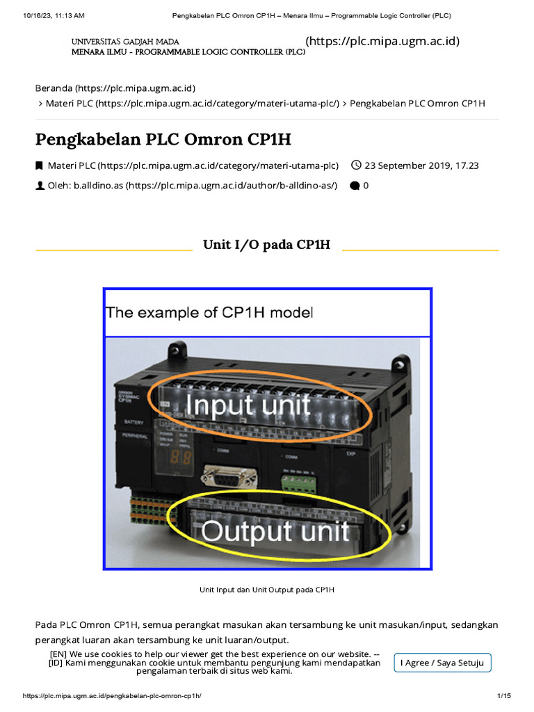 Pengkabelan PLC Omron CP1H - Menara Ilmu - Programmable Logic ...
