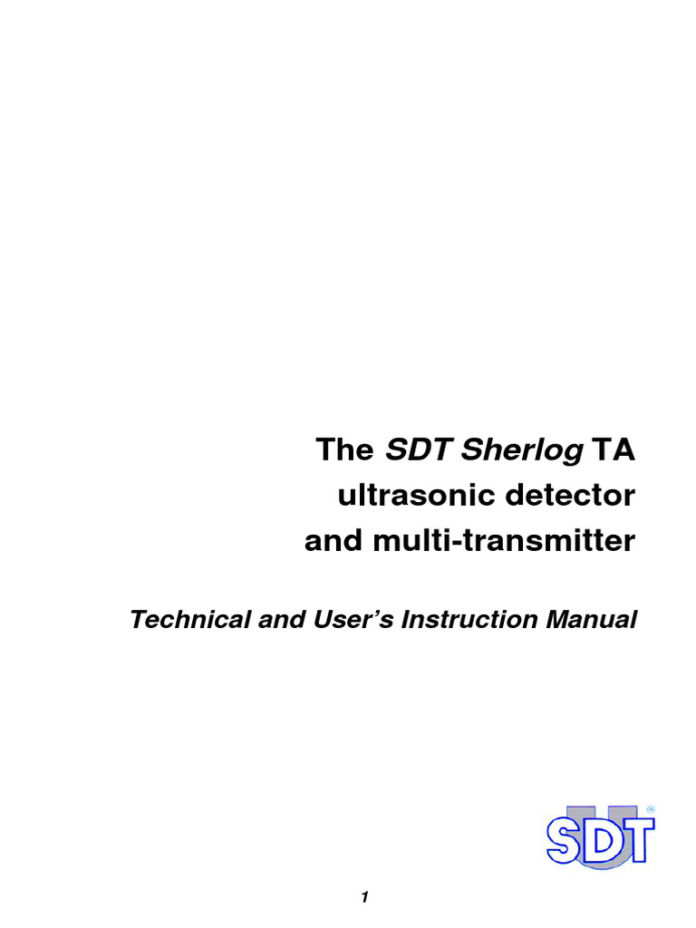Manual SDT Sherlog Ta | PDF | Battery Charger | Electrical Engineering