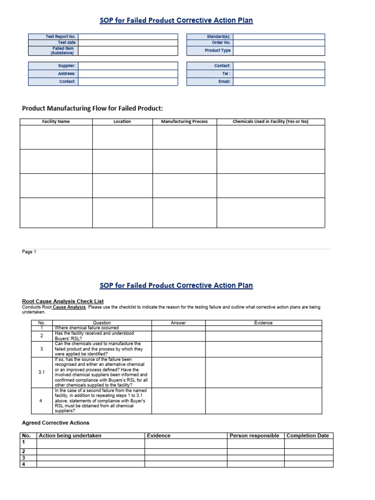 RSL Failure Check Template | PDF