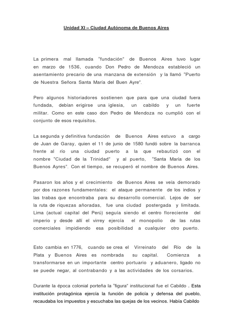 Unidad XI punto 1 CABA- 1.6 | PDF | Buenos Aires | Gobierno