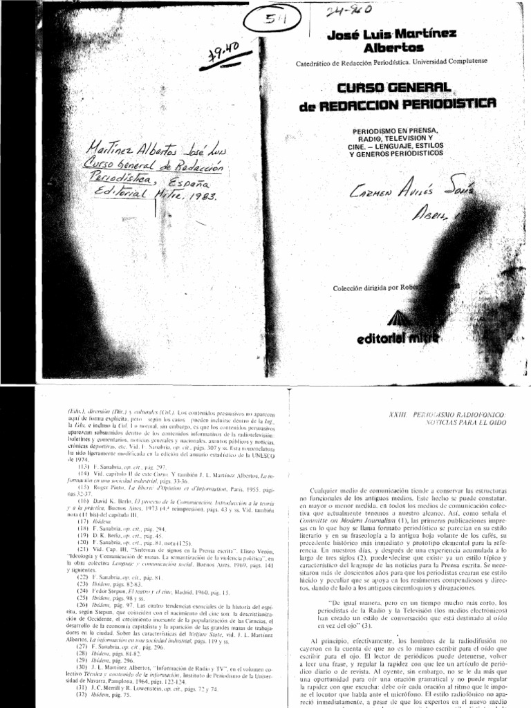 Curso General de Redacción Peridística | PDF