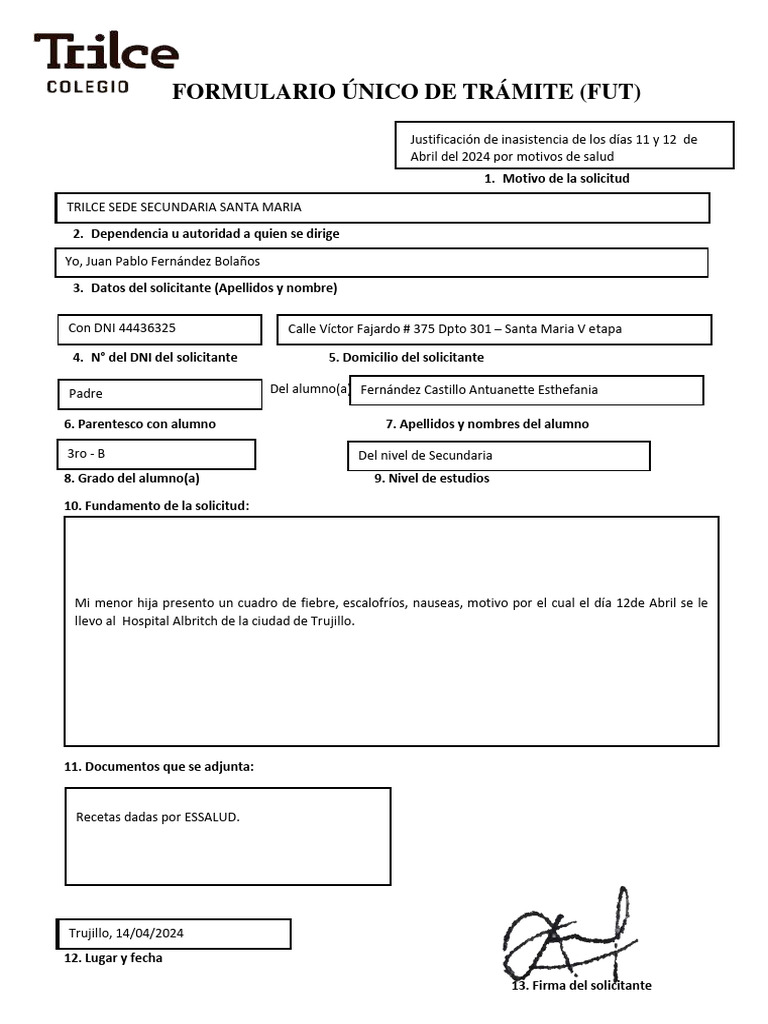 Formato de Justificación Aefc | PDF