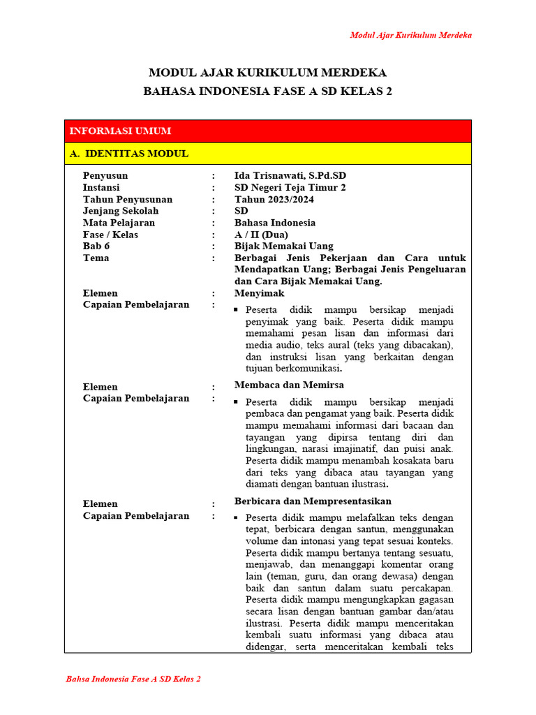 BAB 6 - MA B Indo Kls 2 | PDF