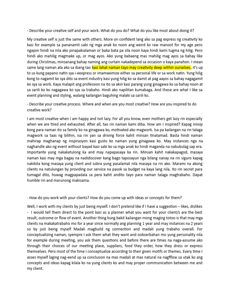 Interview Answers | PDF