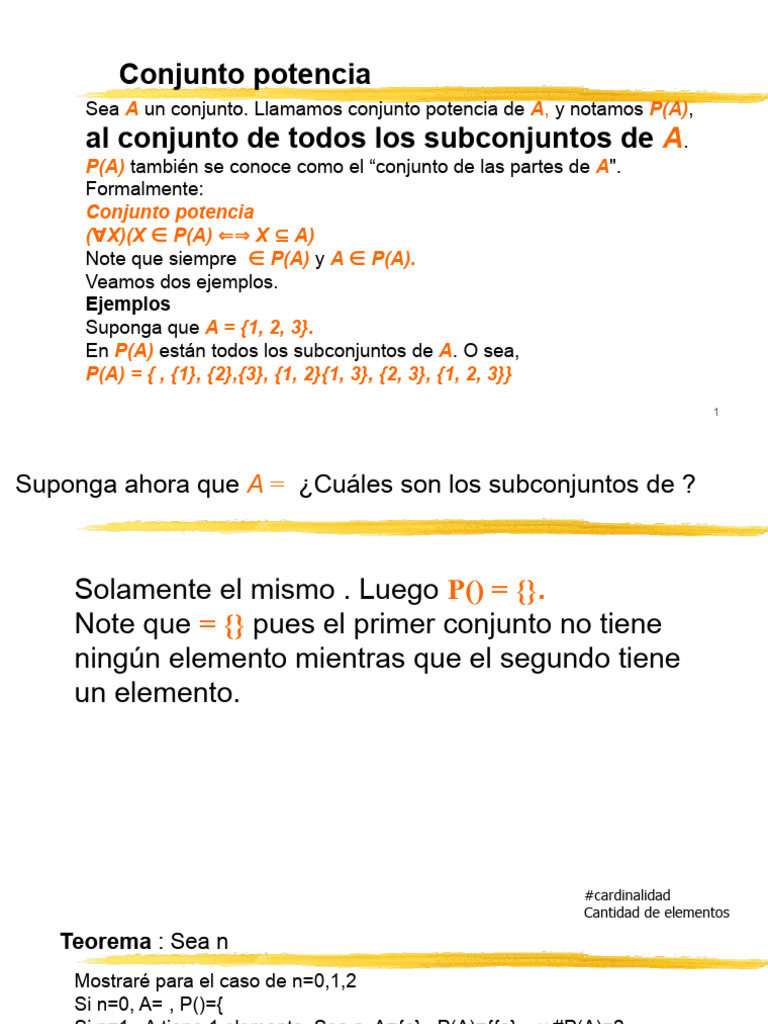 Conjunto potencia y producto cartesiano | PDF | Conjunto (Matemáticas ...