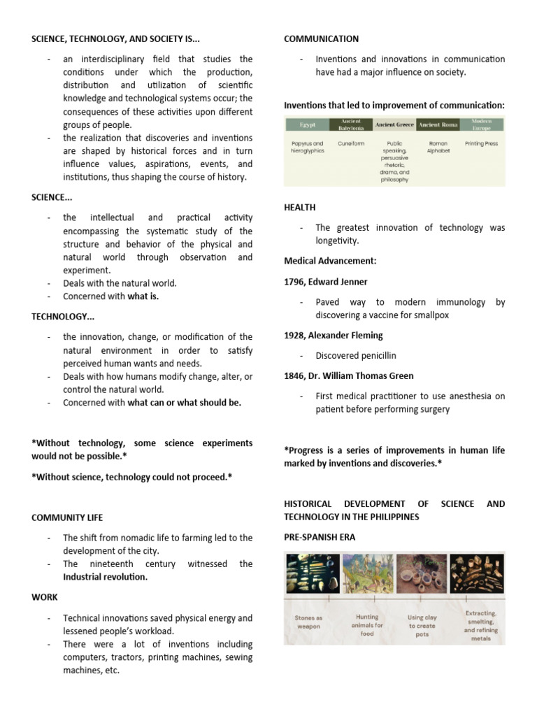 Sts Reviewer | PDF | Science | Curriculum