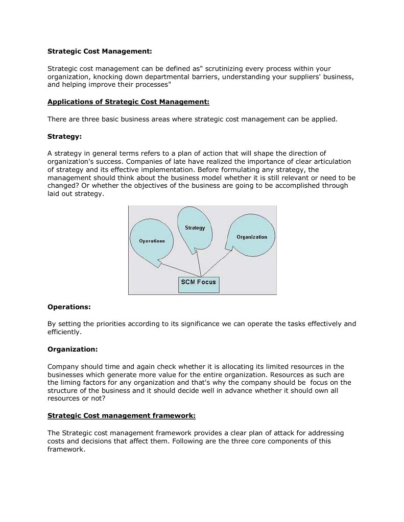 Strategic Cost Management | PDF | Strategic Management | Supply Chain