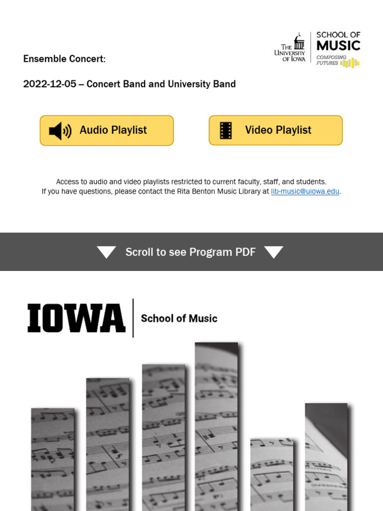 Bands Program | PDF | Orchestras | Concert