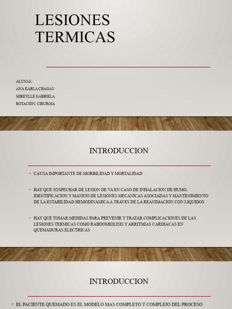 Lesiones Termicas 1 | Descargar gratis PDF | Quemar | Medicina CLINICA
