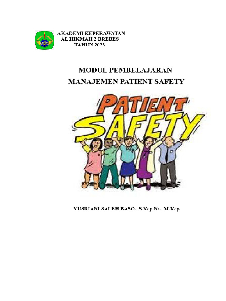 MODUL PATIENT SAFETY Fix | PDF