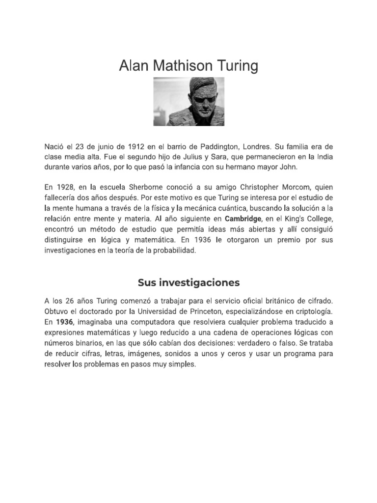 Alan Turing | PDF