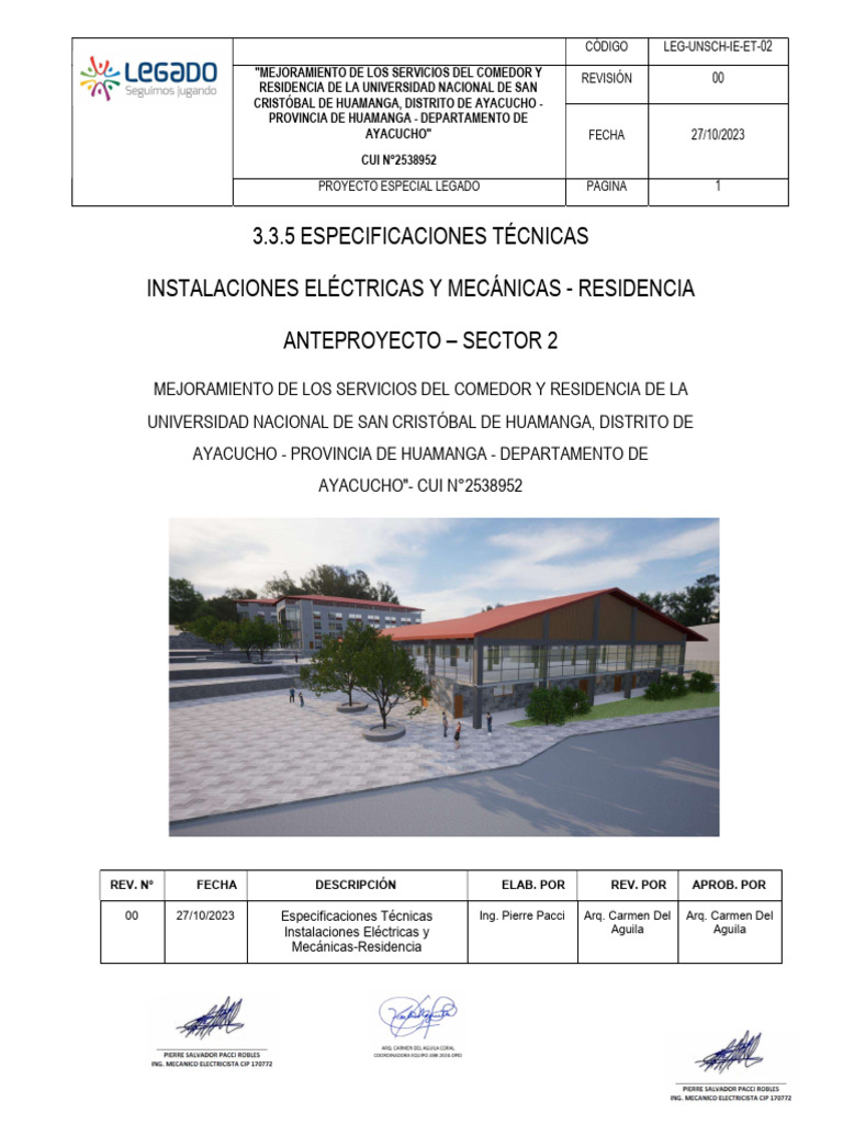 Especificaciones Técnicas - Eléctricas y Mecánicas Residencia 27.10 | Descargar gratis PDF ...