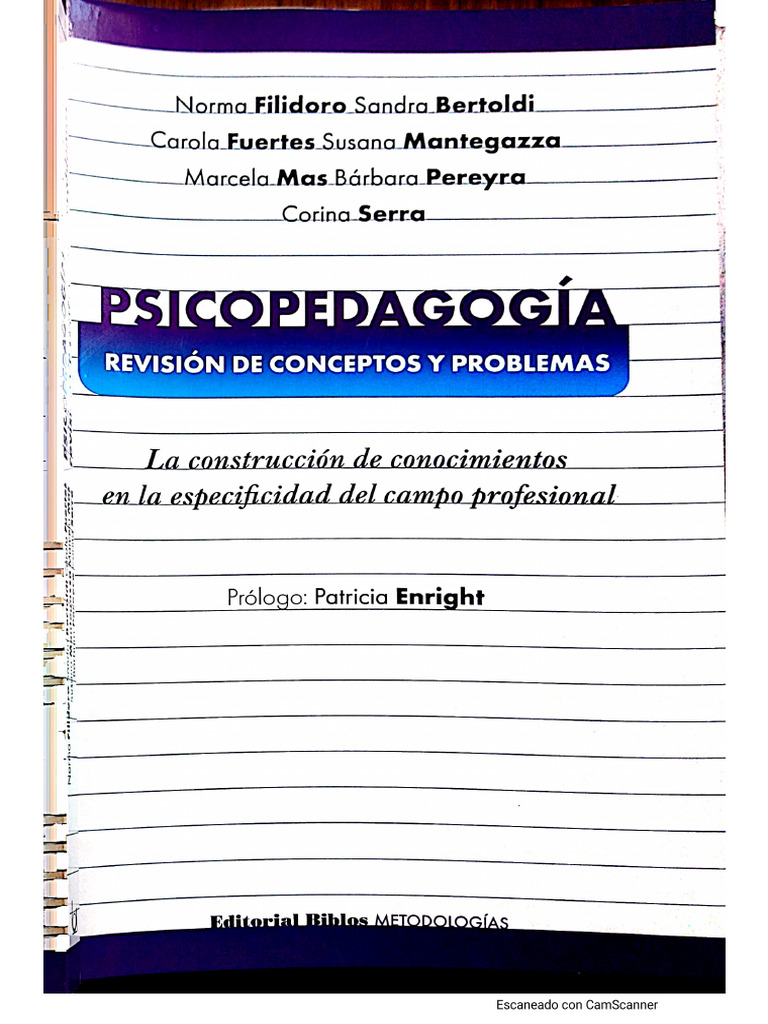 Psicopedagog A Revisi N de Conceptos y Problema Cap Tulo 1 Construyendo Conocimientos en La ...