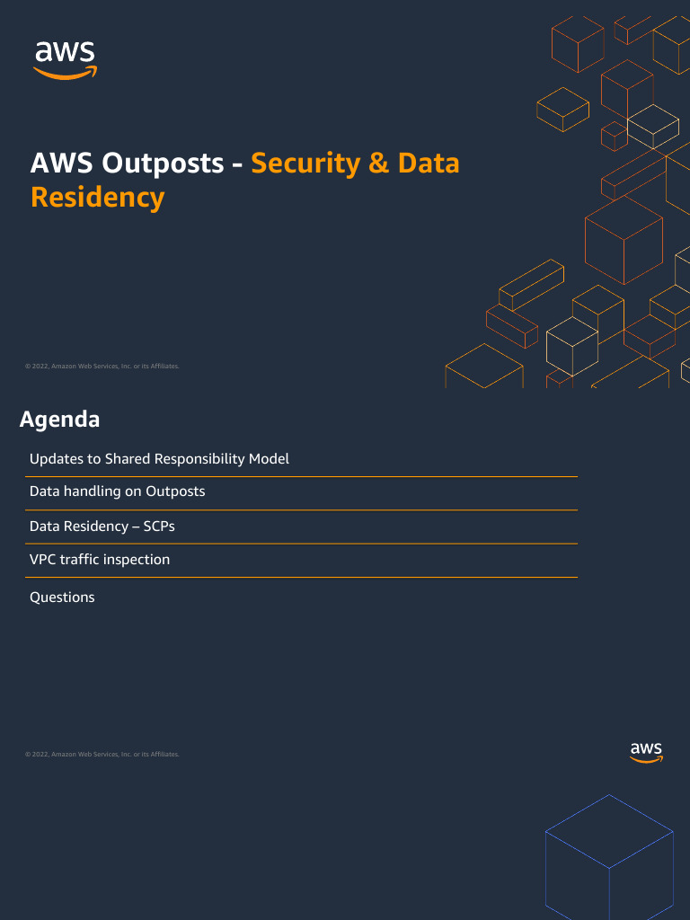 05-Outposts Security and Data Residency | PDF | Amazon Web Services | Computer Network