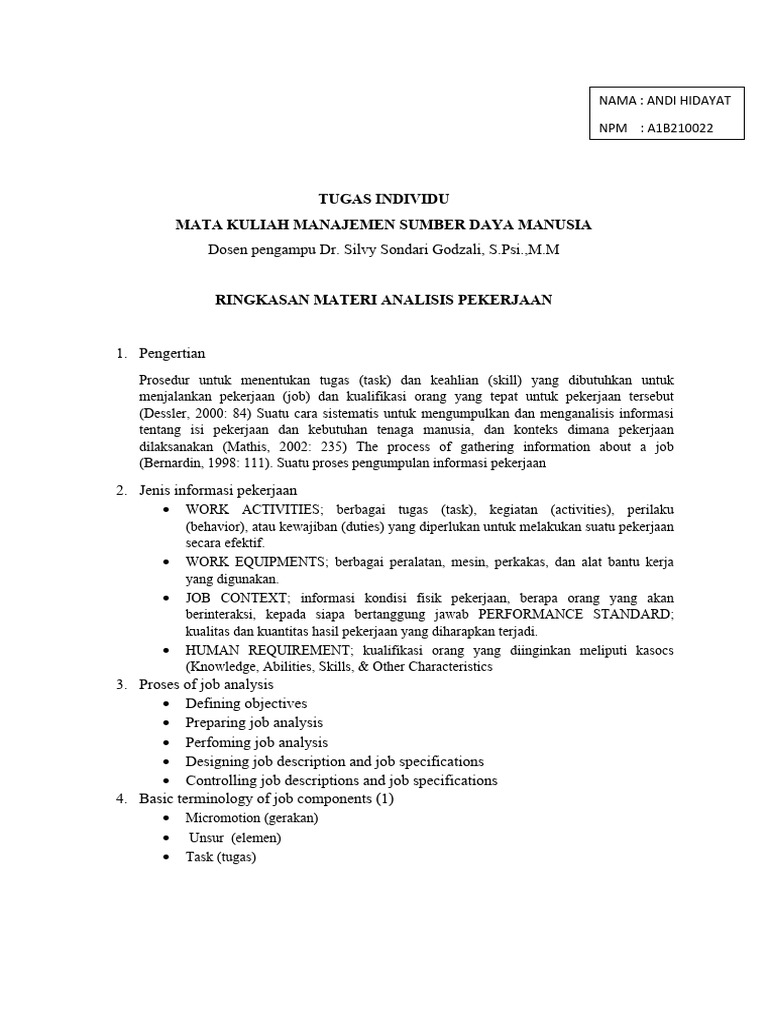P04 Tugas MSDM | PDF | Karier & Perkembangan