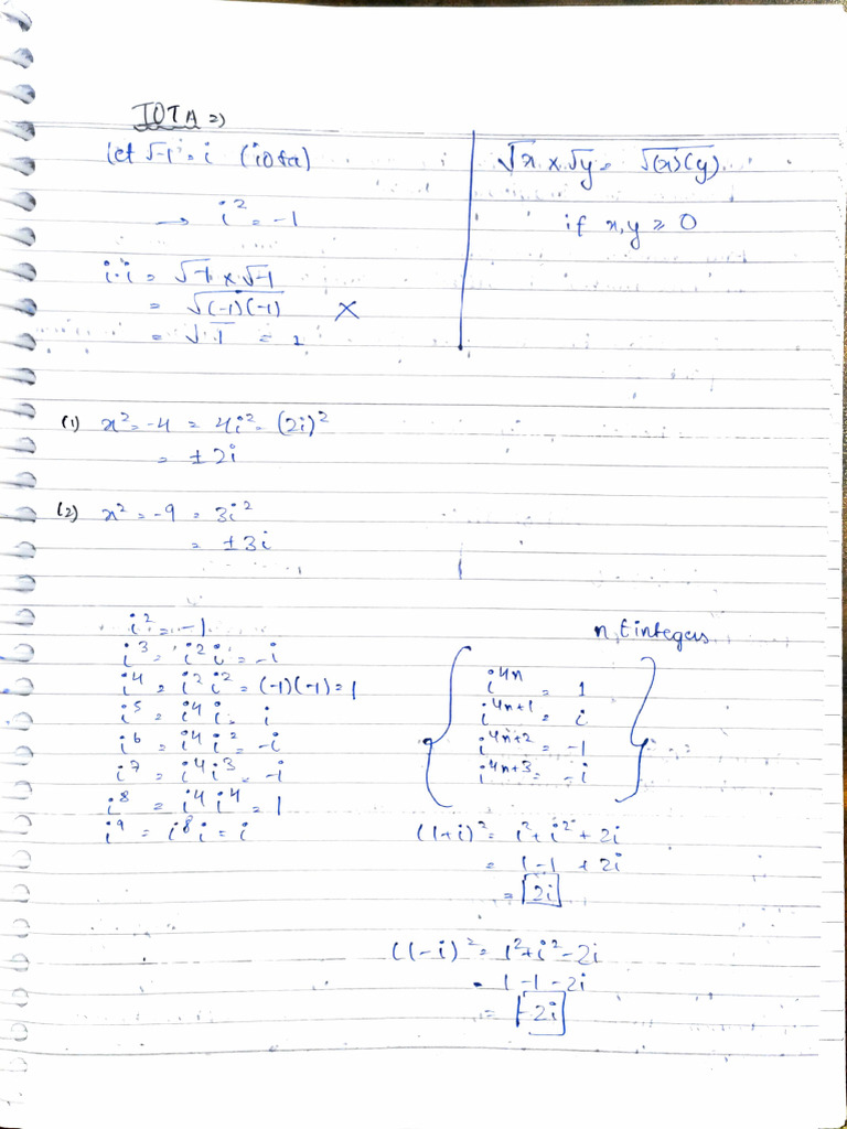 Maths Notes | PDF