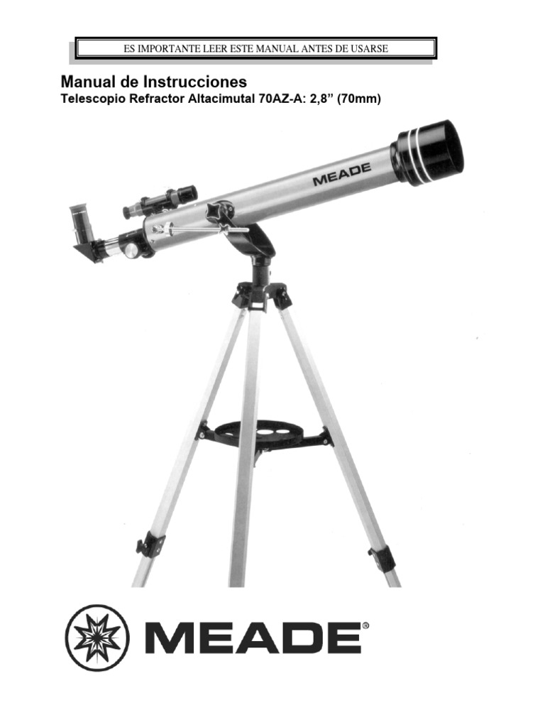 Modelo 70AZ-A Meade Es Soft | PDF | Luna | Saturno