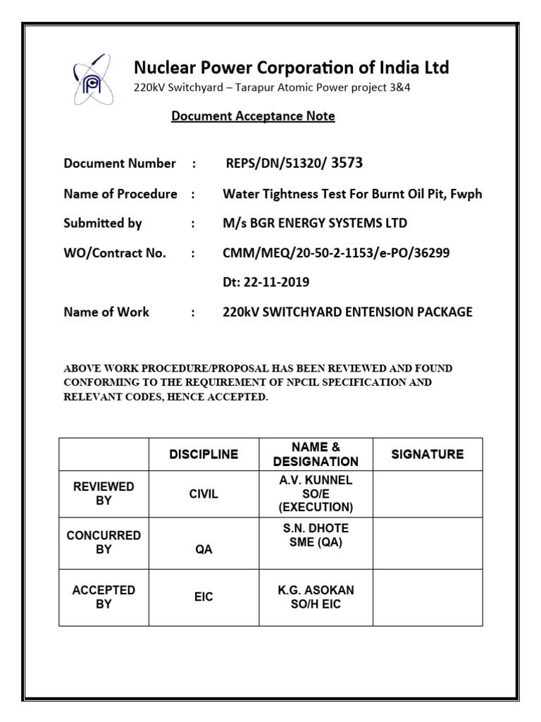 Water Tightness test-WP | PDF | Technology & Engineering