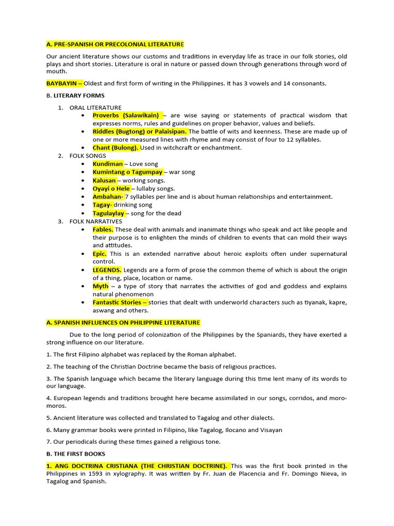 Precolonial and Spanish Period | PDF | Tagalog Language
