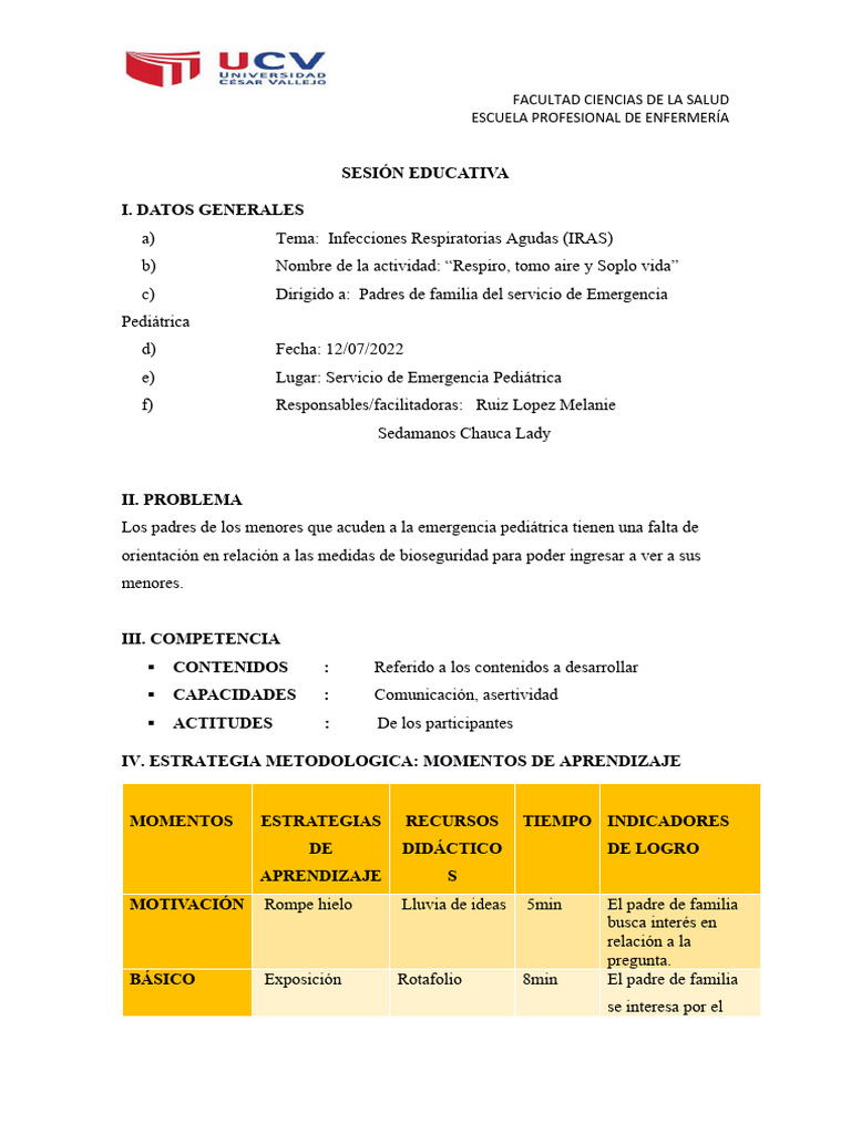 Sesión Educativa Emerg | PDF | Neumonía | Especialidades Medicas