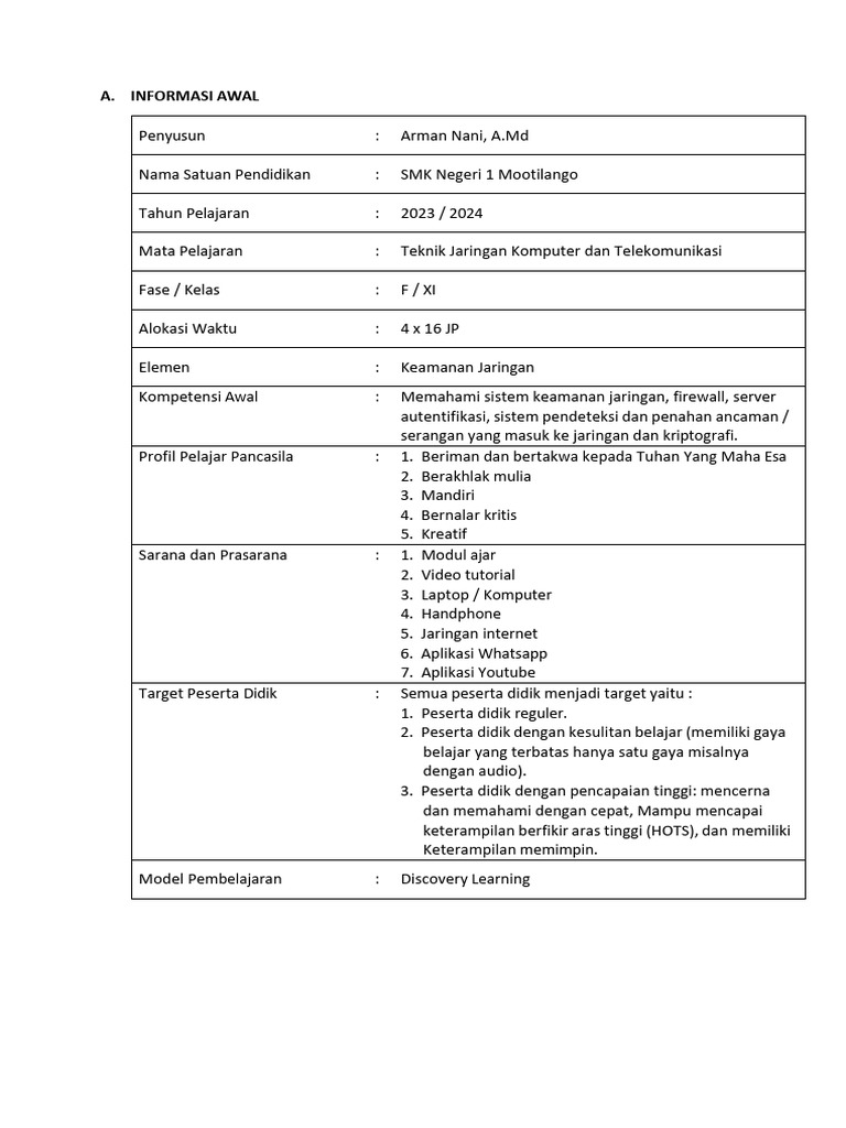 Modul Ajar Armand | PDF