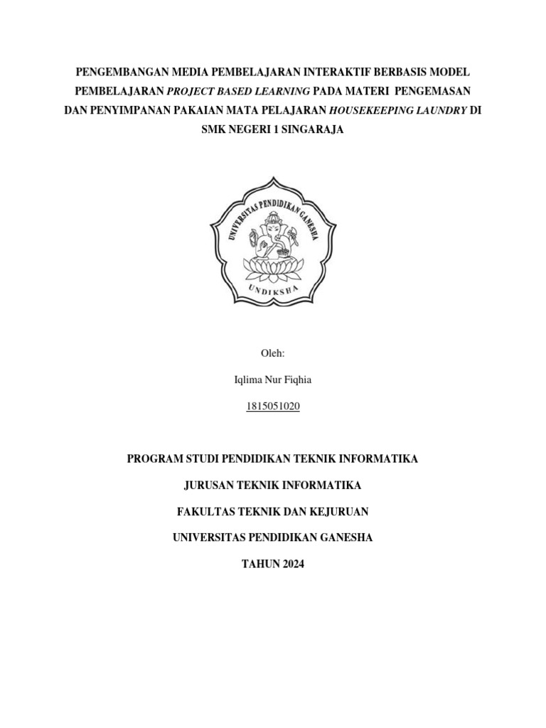 Progres Kerangka Proposal | PDF