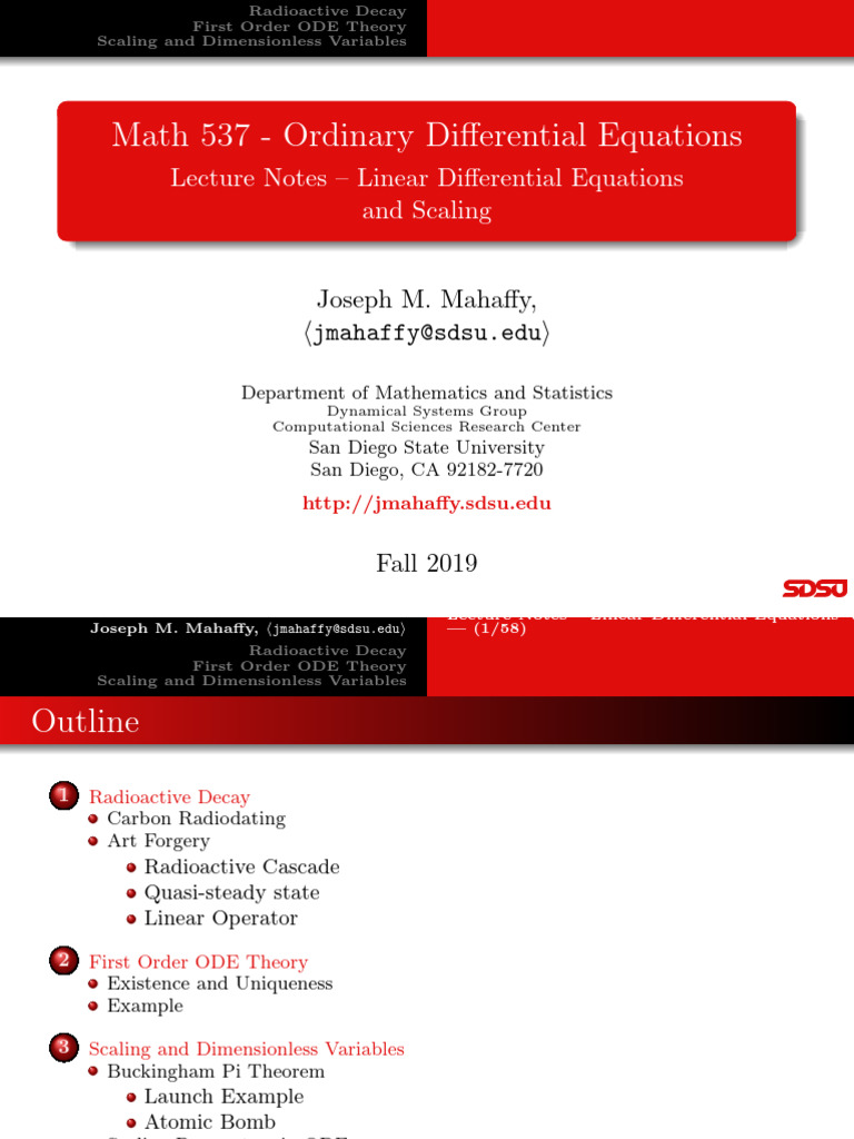 Lin Scale | PDF | Ordinary Differential Equation | Equations