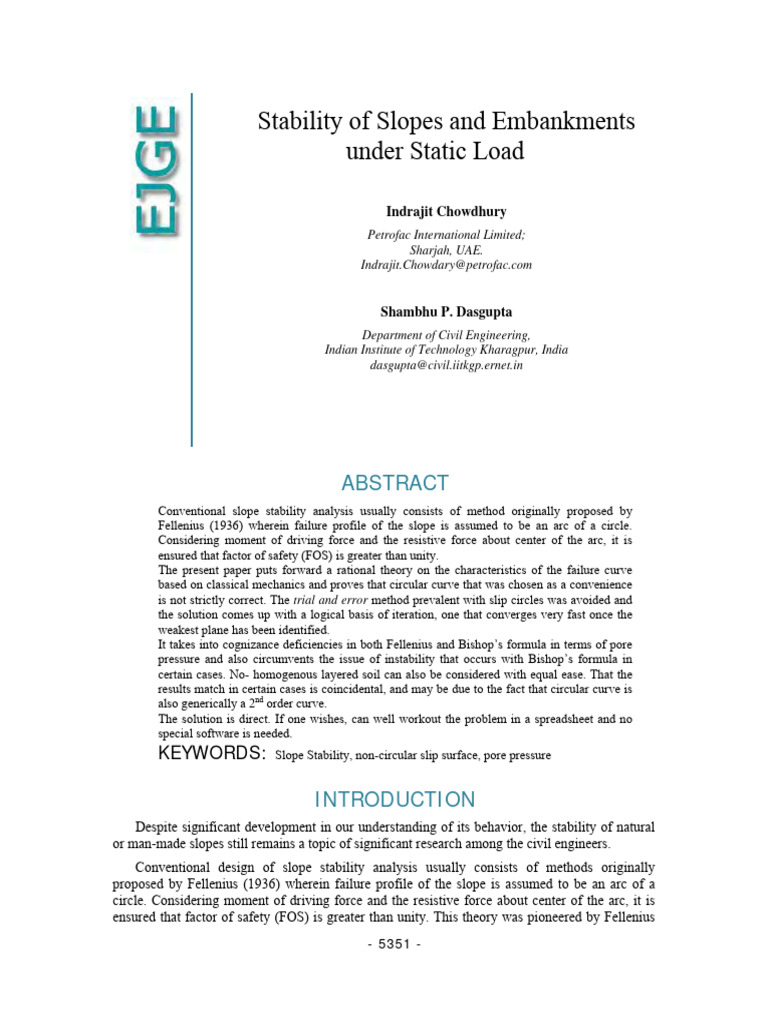 Slope Stability | PDF | Mathematics