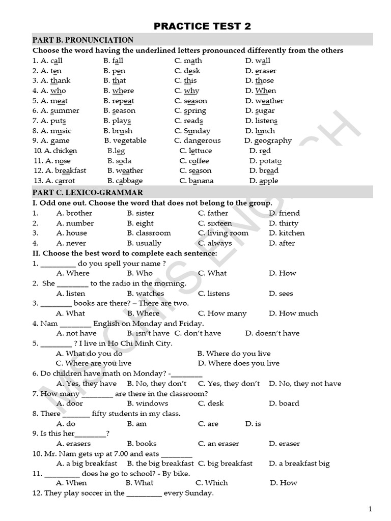 Practice Test 2 | PDF