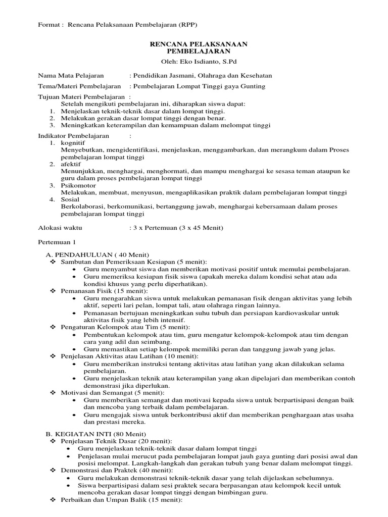 Format RPP CGP 10 REGULER | PDF | Karier & Perkembangan