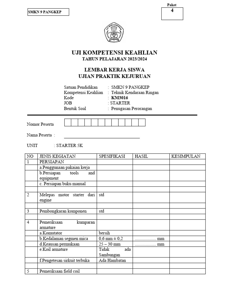 Jobsheet UKK 2024 | PDF