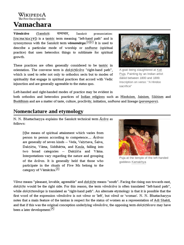 Vamachara | Download Free PDF | Spirituality | Religious Faiths