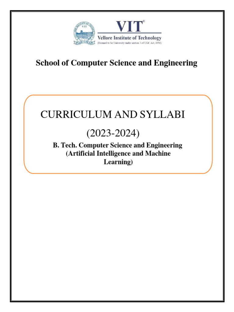 B.Tech - CSE AI ML 2023 24 | PDF | Inheritance (Object Oriented ... B.Tech - CSE AI ML 2023 24 | PDF | Inheritance (Object Oriented ...