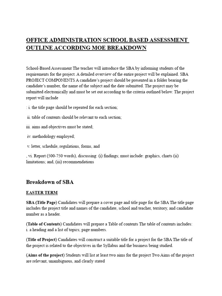 Office Administration Sba Breakdown 2025 | PDF | Career & Growth | Business