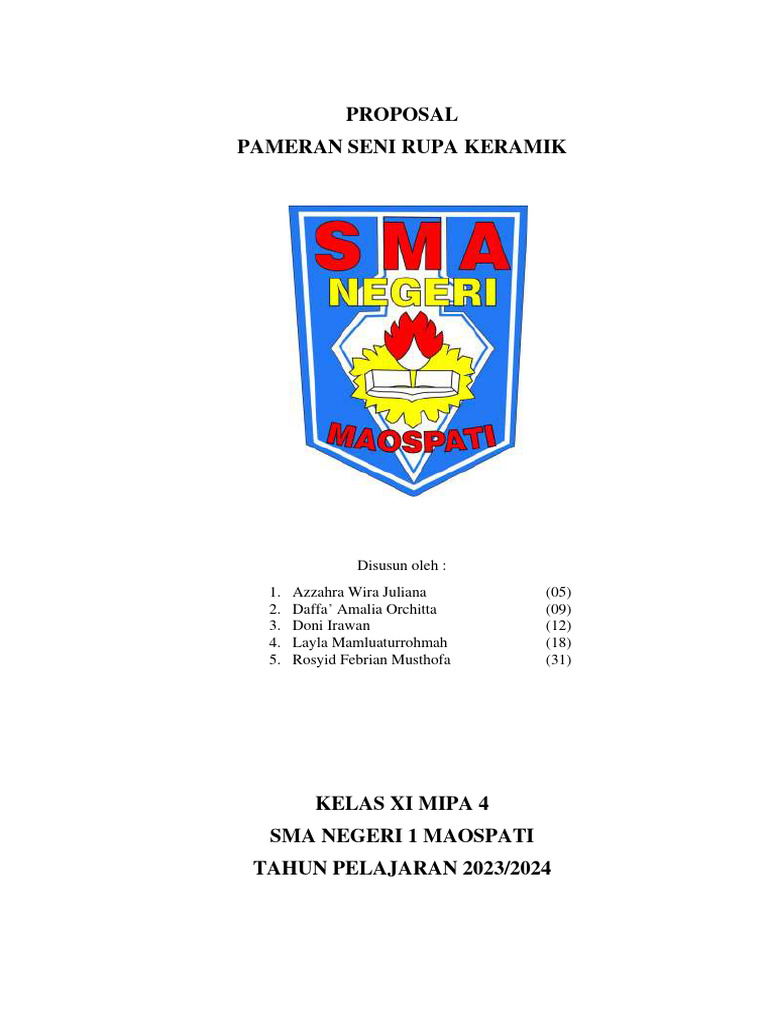 Proposal Seni Budaya KERAMIK Short Ver | PDF